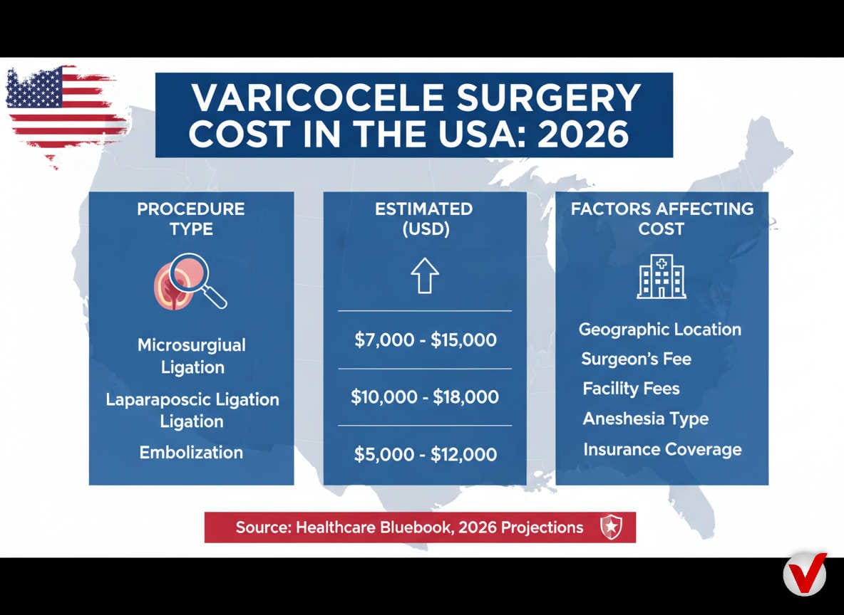 Varicocele Surgery Cost USA 2026: Prices, Insurance & Clinics