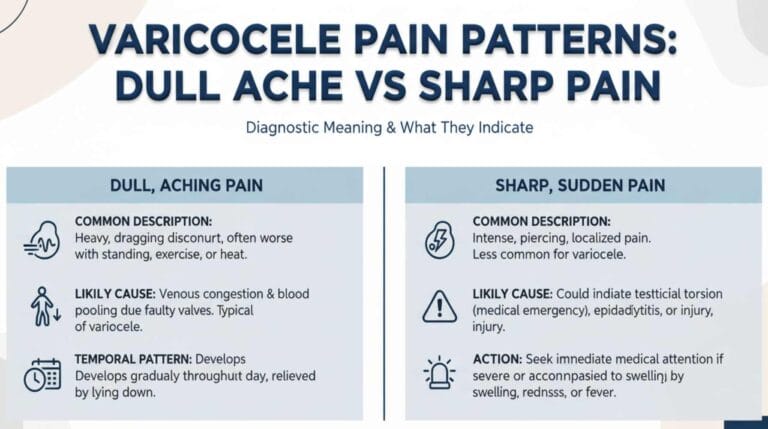 Varicocele Pain: Dull Ache vs Sharp Pain Diagnostic Guide